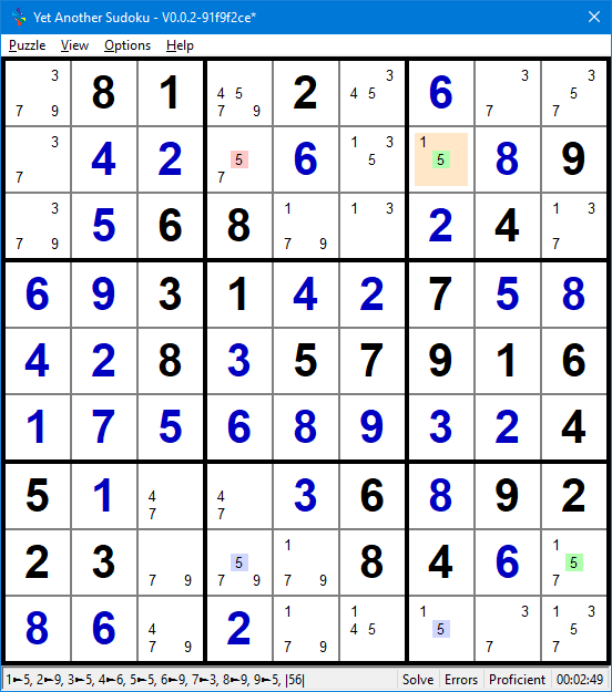 Yet another Sudoku | Human Solvable Patterns | Chains, Loops and Nets